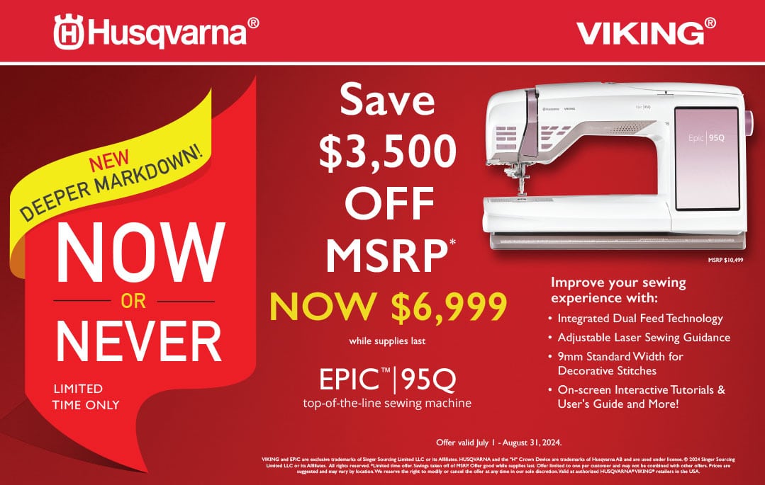 Monthly Specials » Sew-A-Lot » Centerville, Dayton, Lexington